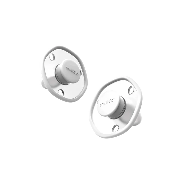 The Emulait Pacifier 2-Pack White - 6M + – Luna Baby Store Miami