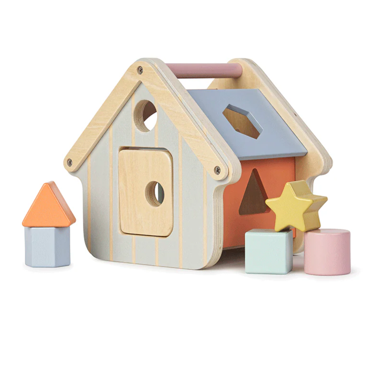 Saro Wooden Shape Sorting House – Luna Baby Store Miami